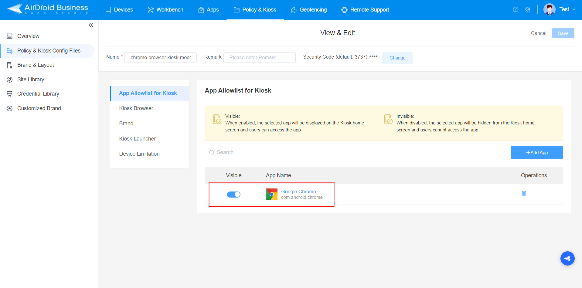 Lockdown Android Chrome in Kiosk Mode, July 2025