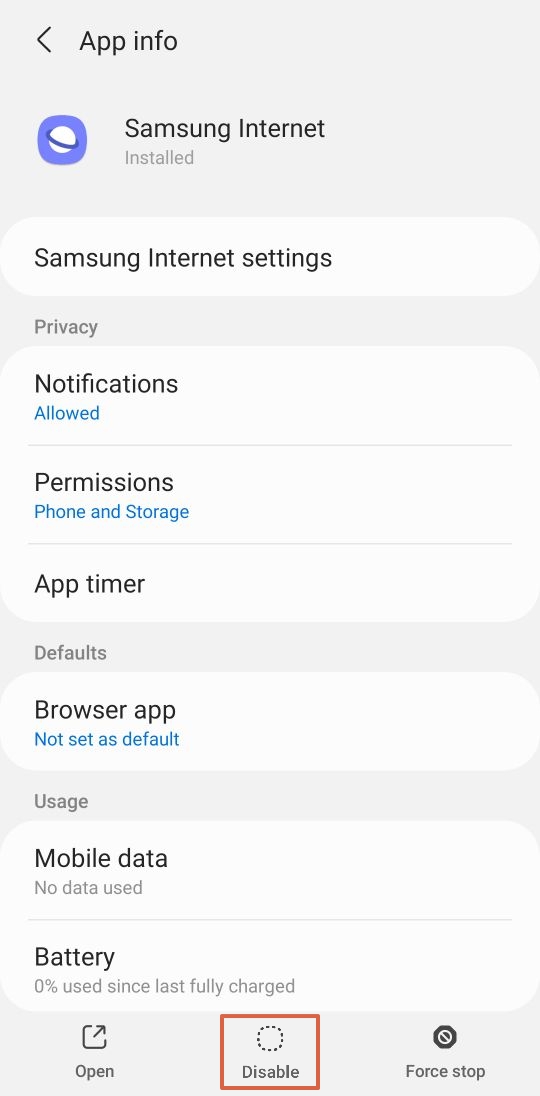 Step-by-Step Guide: Disabling Samsung Internet